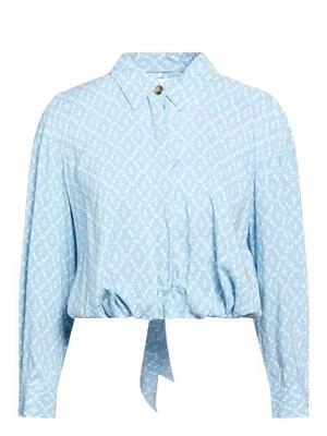 Elisabetta Franchi Viscose Printed Long Sleeve Shirt - Blue