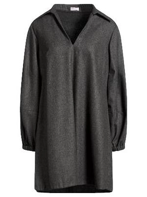 Brunello Cucinelli Mini Dress In Wool And Cashmere - Grey