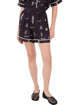 Sea Juliet Embroidered Shorts - Navy