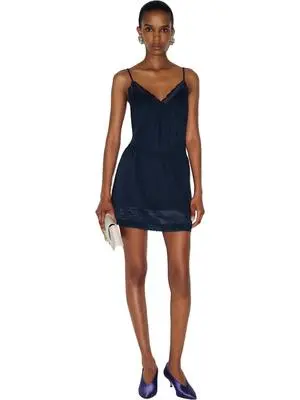 REFORMATION Cerina Lace Mini Dress - Blue