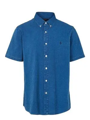 Polo Ralph Lauren Logo Embroidered Short-sleeved Shirt - Blue