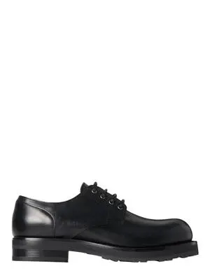 THE ROW Leather Derby Shoe - Black