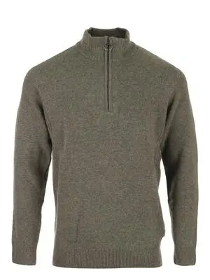 Barbour High-neck Half-zippered Knitted Jumper - Green