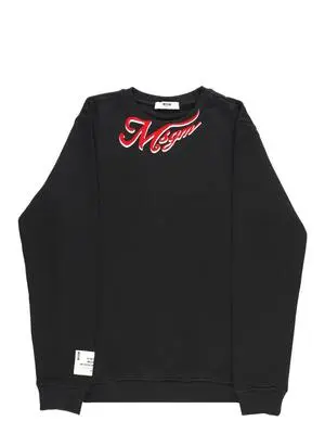 MSGM Round-necked Logo Sweater - Black