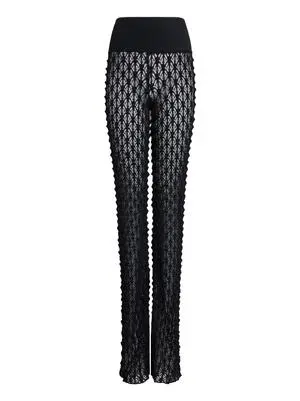 Alaïa Lace Knit Pants - Black