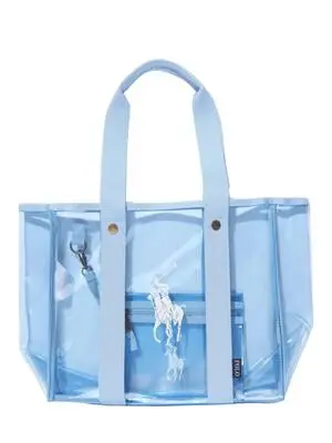 Ralph Lauren Transparent Tote Bag With Logo Detail - Blue
