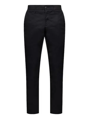 Carhartt Work In Progress Carhartt WIP Slim Fit Chinos With Zip Fly And Label Detail Black