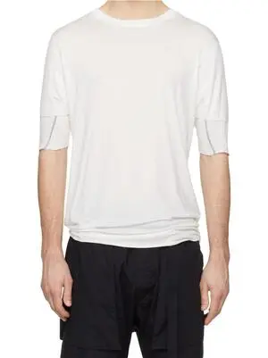 THOM KROM Worked Stitching T-shirt - White