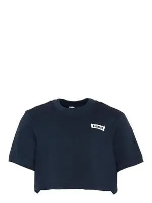 MSGM Short Sleeve T-shirt With Drawstring Detail - Black