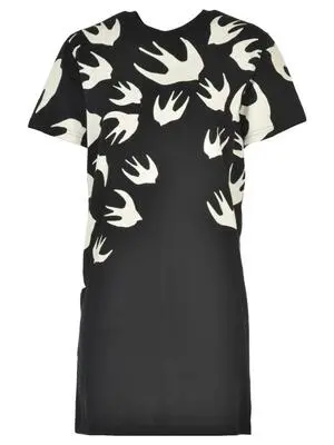 Alexander McQueen Printed T-shirt Dress - Black