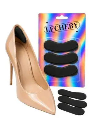 LECHERY® 3-pack Heel Liners - Black