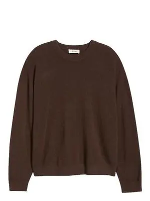 FRAME Lightweight Cashmere Crewneck Sweater - Deep Brown