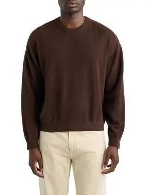 FRAME Lightweight Cashmere Crewneck Sweater - Deep Brown