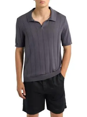 ALEX CRANE Lolo Drop Needle Sweater Polo - Ash