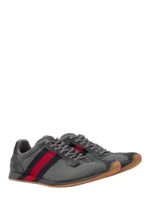 Gucci Tempo Suede-trimmed Sneakers - Grey