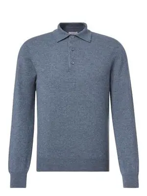 Agnona Cashmere Polo Sweater - Blue