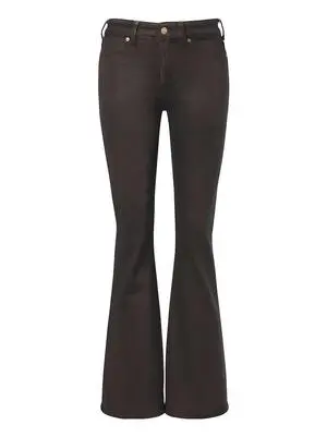 7 For All Mankind The Leggy Bootcut Coated Jeans - Brown