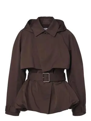 Loewe Cotton And Silk Gabardine Jacket - Brown