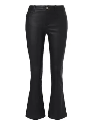 Stouls Dean Flared Leather Pants - Black