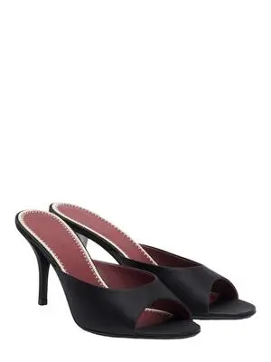 Magda Butrym Satin High Heel Mules - Black