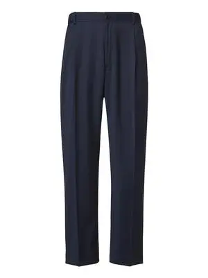 Brioni Bellagio Wool Straight Leg Trousers - Blue