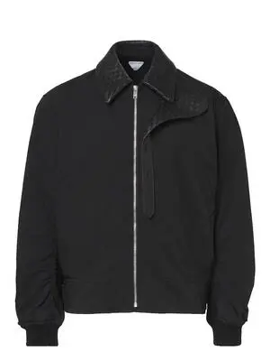Bottega Veneta Intrecciato Twill Blouson Jacket - Black