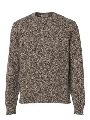 Agnona Wool And Cashmere Crewneck Sweater - Brown
