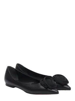 ROGER VIVIER Pointed Toe Ballet Flats - Black