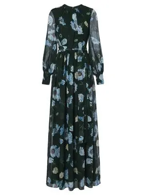 Erdem Floral Silk Voile Gown - Multicoloured