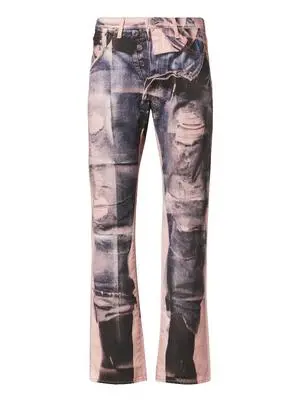 Acne Studios 1996 Trompe L'oeil Straight Jeans - Multicoloured