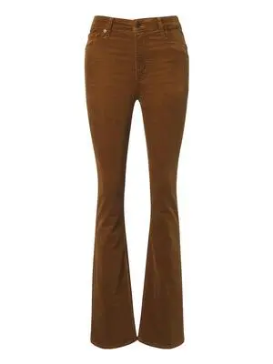 FRAME Corduroy Bootcut Cotton-blend Pants - Brown