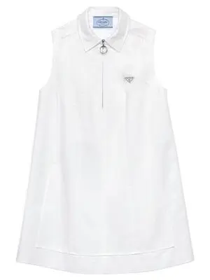 Prada Chino Zipper Mini Dress - White