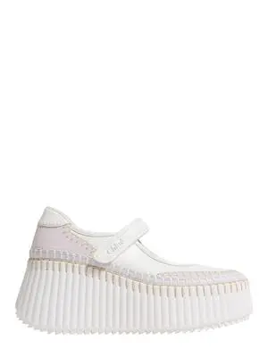 Chloé Nama Wedge Sneakers - Eggshell