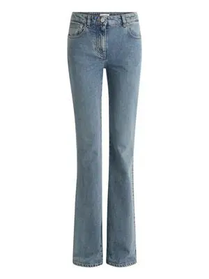 Balmain Bootcut Faded Denim Jeans - Blue