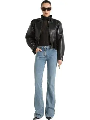 Balmain Bootcut Faded Denim Jeans - Blue