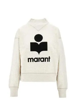 Isabel Marant Étoile ISABEL MARANT ETOILE "Moby" Sweatshirt With Flocked Logo Beige