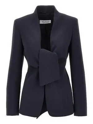 Max Mara Max Mara Cady Jacket With Sash Blue