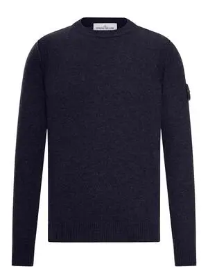 Stone Island Lambwool Crew Neck Pullover - Blue