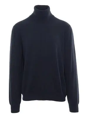 GRAN SASSO Wool Turtleneck Pullover - Blue