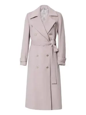GIODORO Belted Wool Blend Coat - Grey