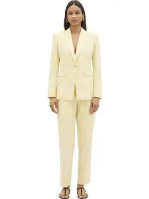 Another Tomorrow Single-button Peak Lapel Blazer - Sunlight