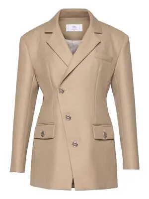 GIODORO Giodoro Gianza Wool Blazer Grey/brown