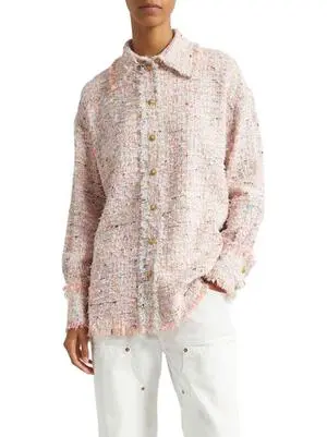 Balmain Multicolor Tweed Overshirt - Aaa Multi