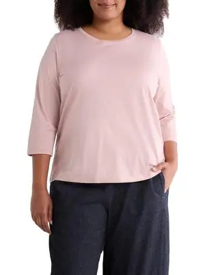 Eileen Fisher Organic Cotton Boxy Top - Opal