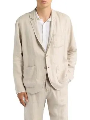 ALEX CRANE Alta Linen Blazer Bone