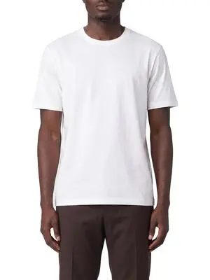 Herno Short-sleeved Crew Neck T-shirt In Pure Cotton - White