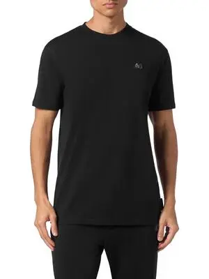 PLEIN SPORT Slim Fit Cotton T-shirt With Contrast Logo Print - White 1