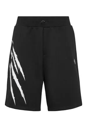 PLEIN SPORT Graphic Print Shorts - Black