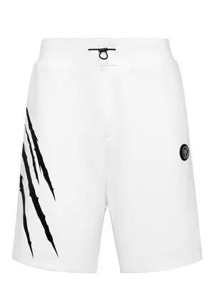 PLEIN SPORT Graphic Print Shorts - White