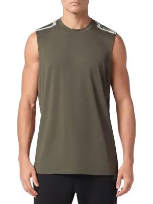 PLEIN SPORT Sleeveless Crewneck Tank Top - Green